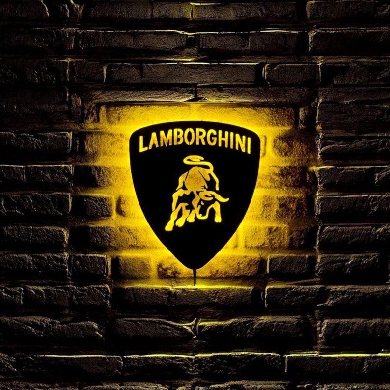 Lamborghini Garage Decor , Lamborghini Led Sign , Valentine's Day Gift ...