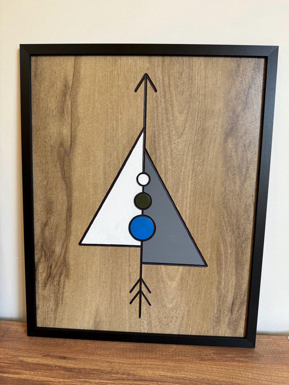 Hand-painted Geometric Shape Wall Art - Set of 3, Great Choice for ...