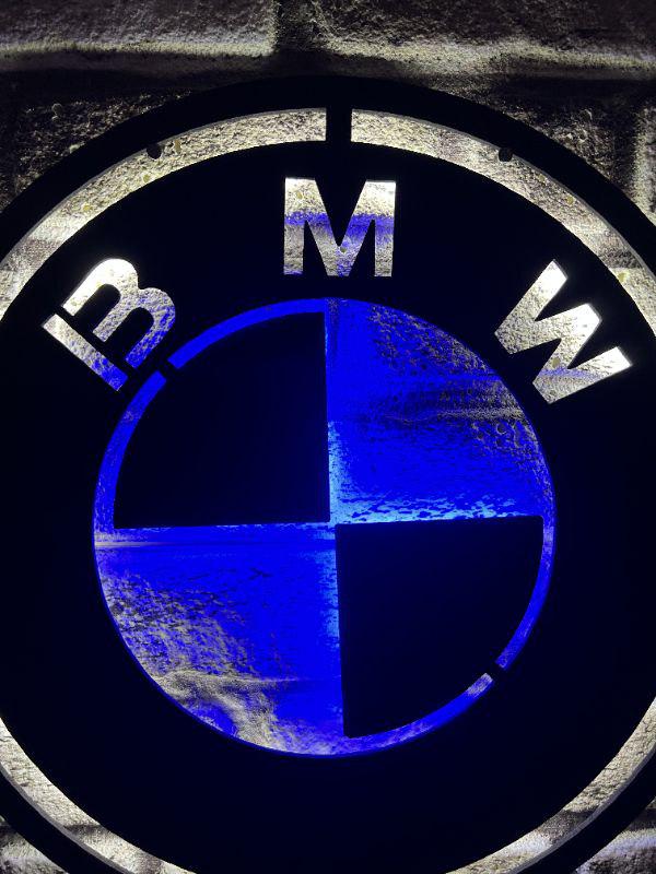 Bmw Wood Logo Led Sign , Sleek Automotive Wall Decor , Car Show Rooms ...