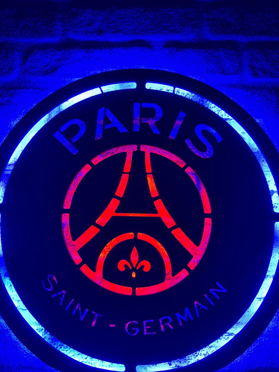 PSG Led Sign , Paris Saint-germain Wood Led Decor , PSG Neon Sign ...
