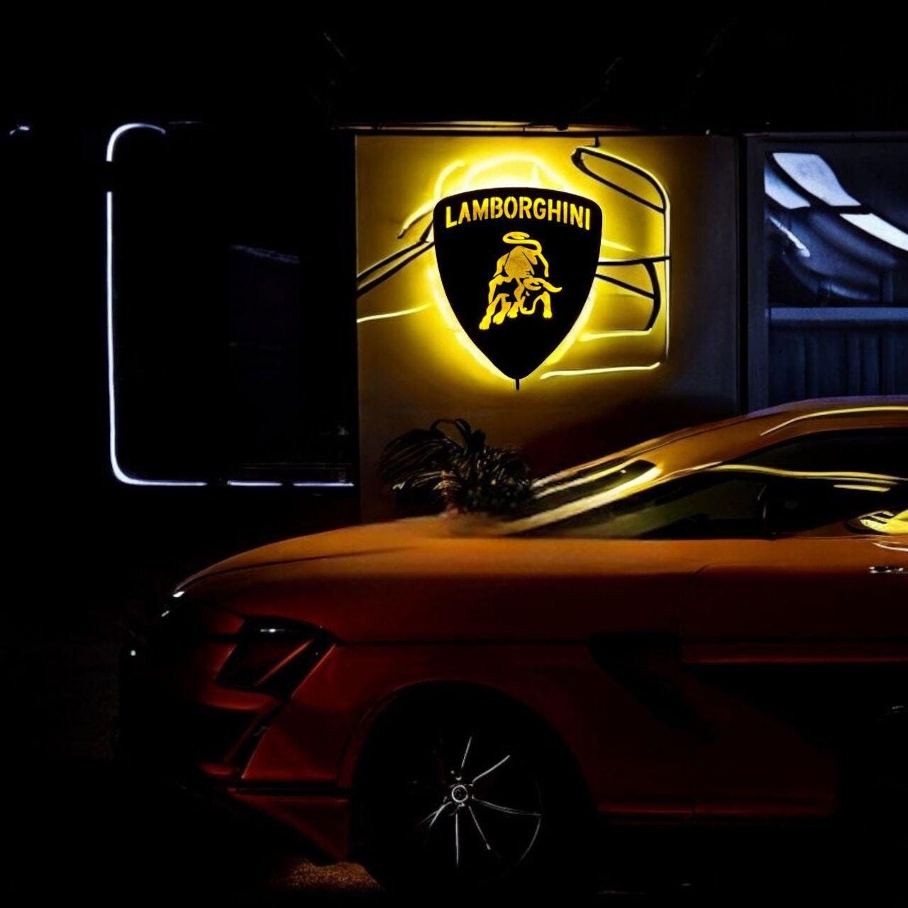 Lamborghini Garage Decor , Lamborghini Led Sign , Valentine's Day Gift ...