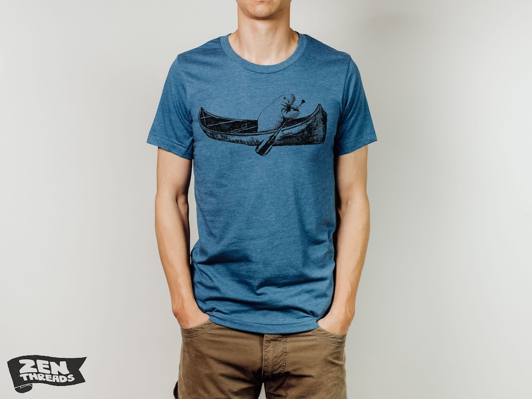 MANATEE in a Canoe Unisex T-shirt Bella Canvas Mens Women's Paddling ...
