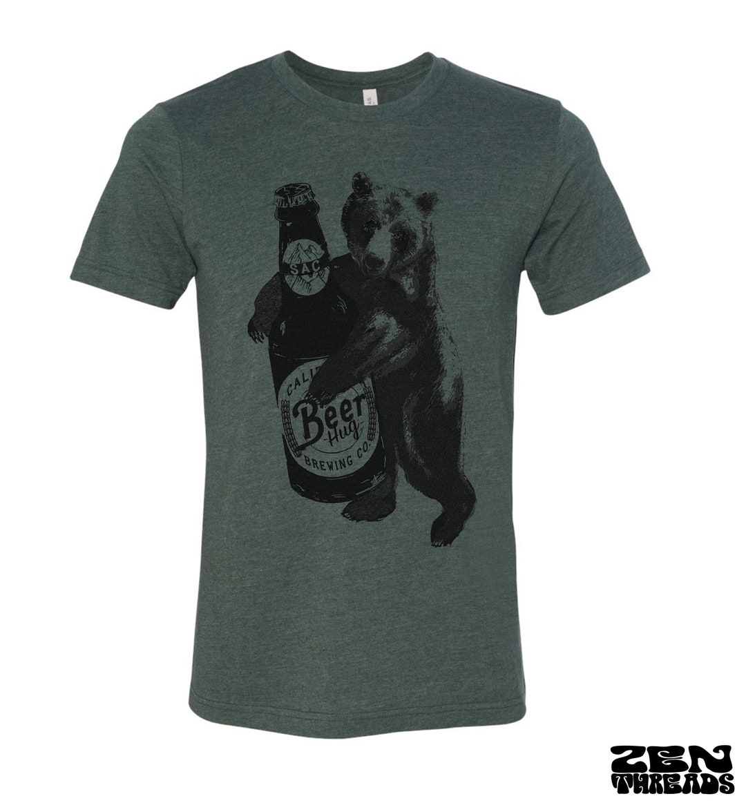 BEER HUG T Shirt Unisex Bella Canvas Mens Women's Custom Eco Color ...