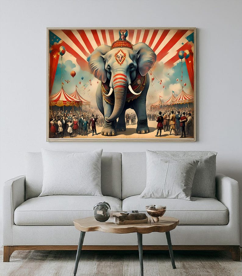 Vintage Circus Poster Wall Art Early 1900s Strongman, Acrobats ...