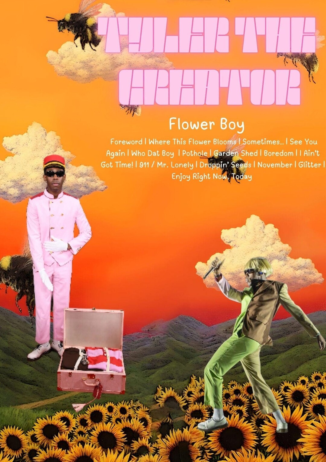 Tyler the Creator Poster | Hip Hop Art Print | Modern Music Wall Decor ...