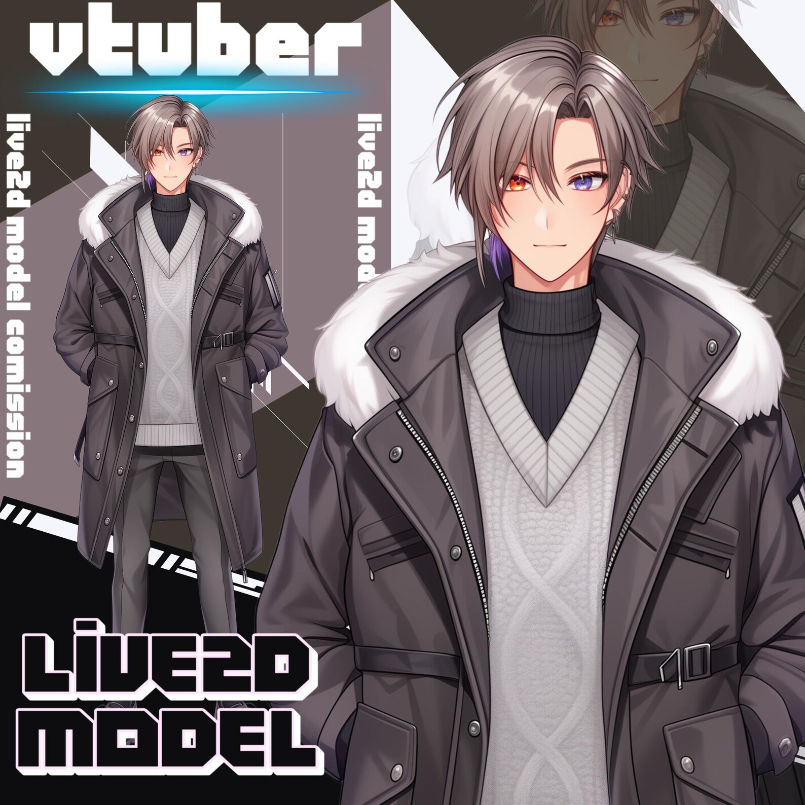 Custom Male Vtuber | Vtuber Male | Vtuber Commission | Vtuber Assets ...