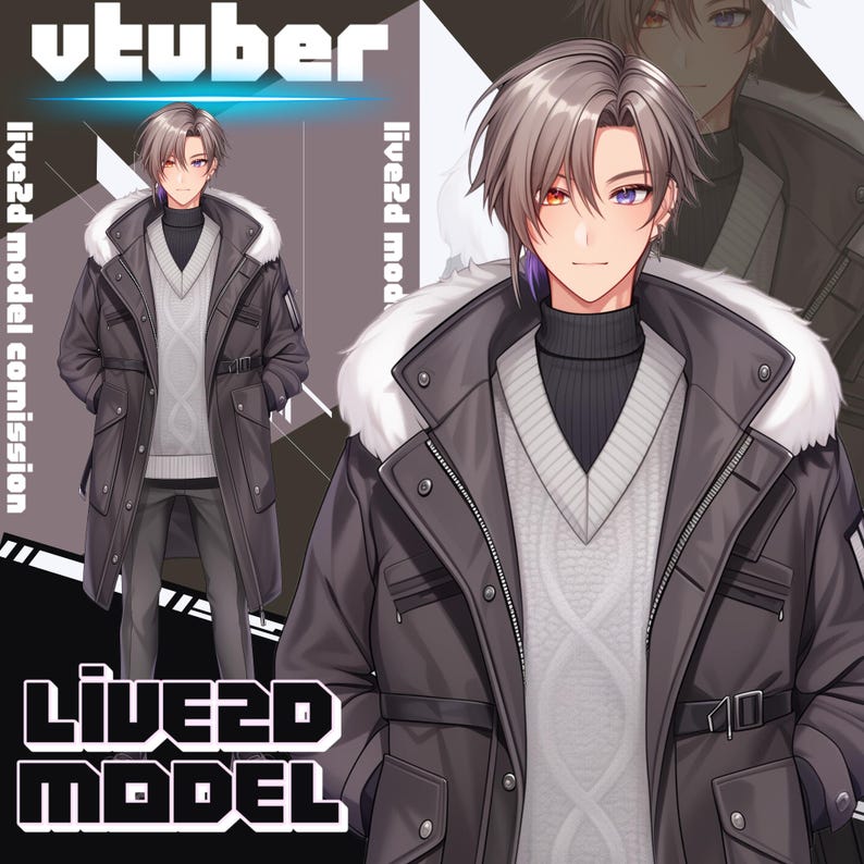 Custom Male Vtuber Model | Live2d Commission - Etsy