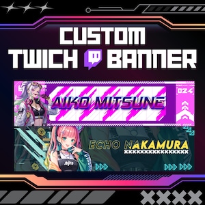 CUSTOM TWITCH BANNER | Twitch Banner | Banner Design | Twitter Banner ...