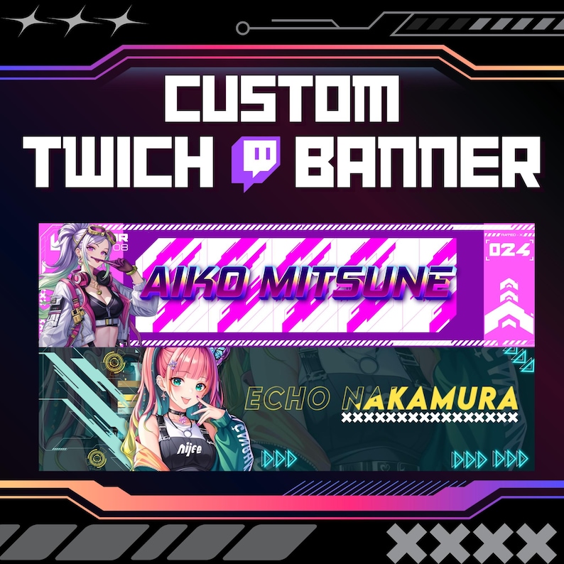 CUSTOM TWITCH BANNER | Twitch Banner | Banner Design | Twitter Banner ...