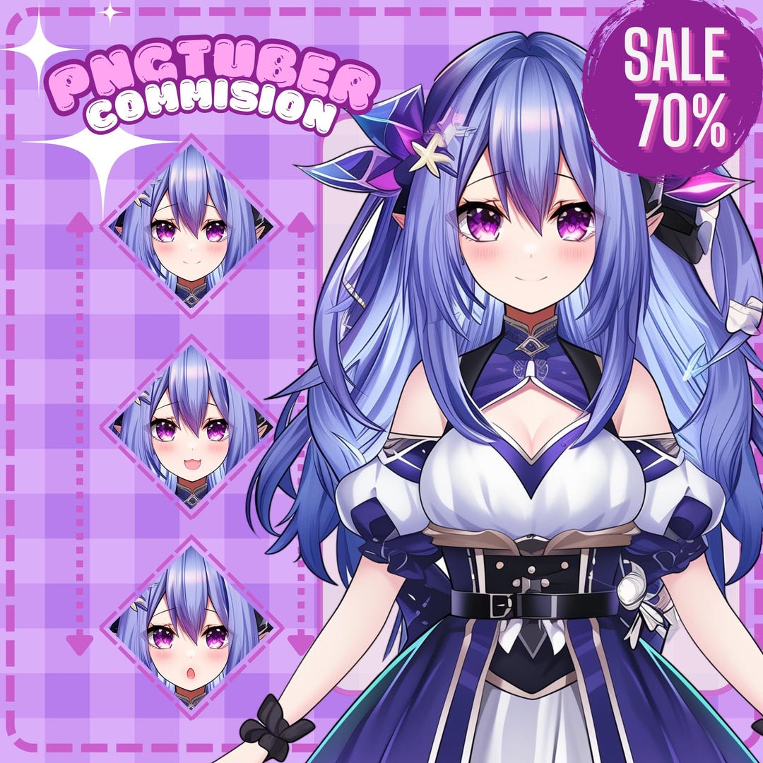 CUSTOM PNGTUBER | Pngtuber Model | Anime Commission | Pngtuber ...