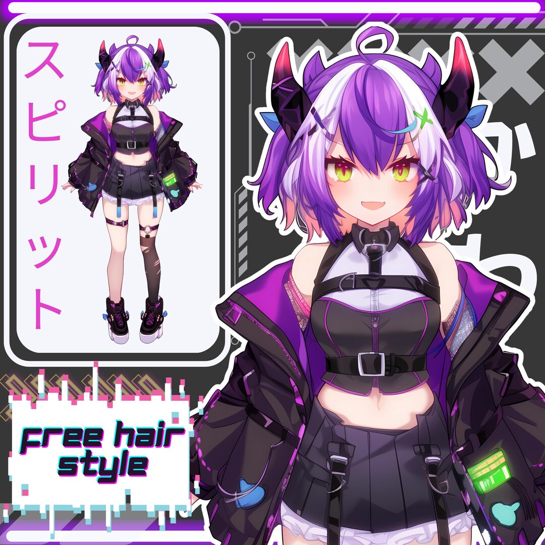 Custom Live2d Vtuber Commission Vtuber Assets Anime Pngtuber Live2d ...
