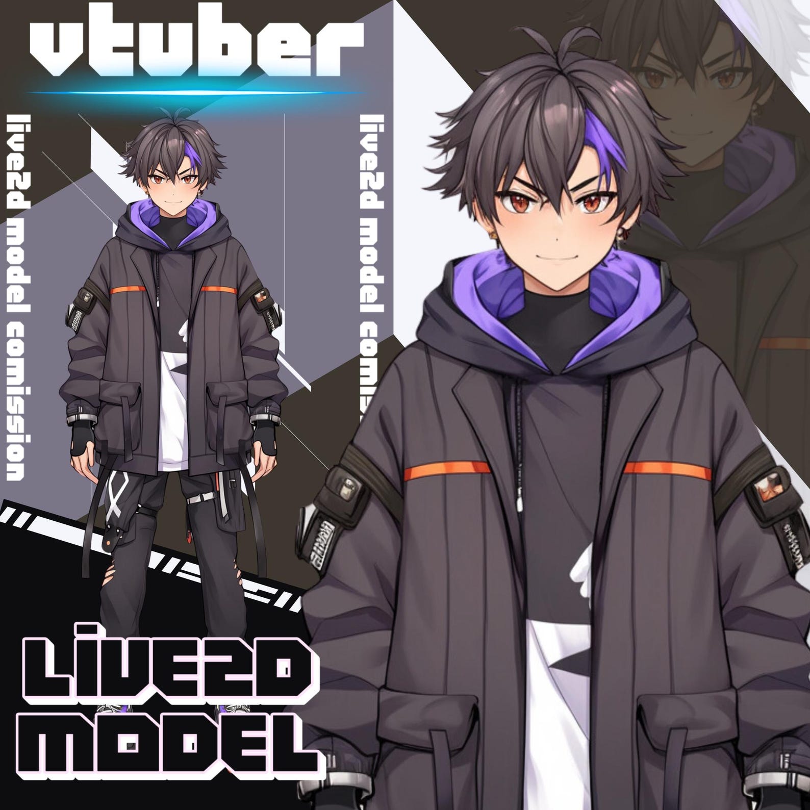 Custom Male Vtuber | Vtuber Male | Vtuber Commission | Vtuber Assets ...