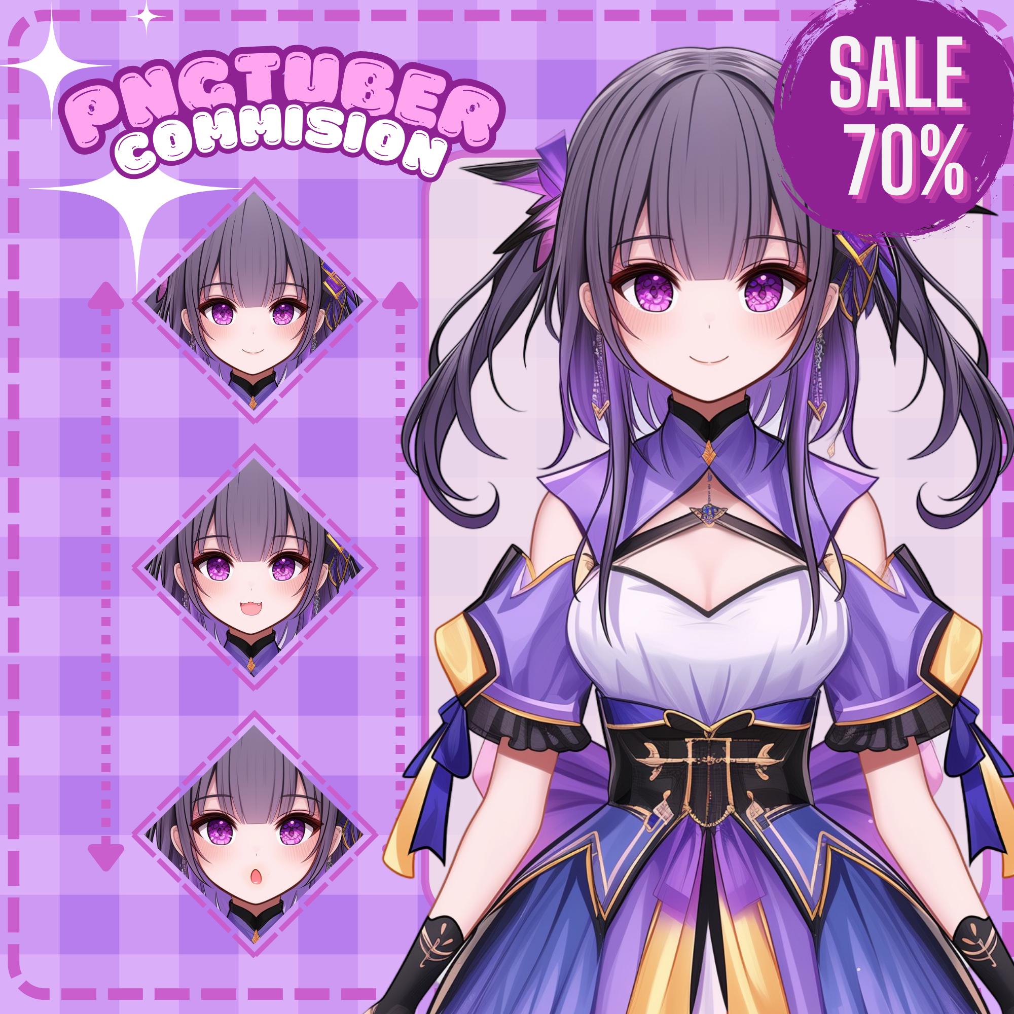 CUSTOM PNGTUBER | Pngtuber Model | Anime Commission | Pngtuber ...
