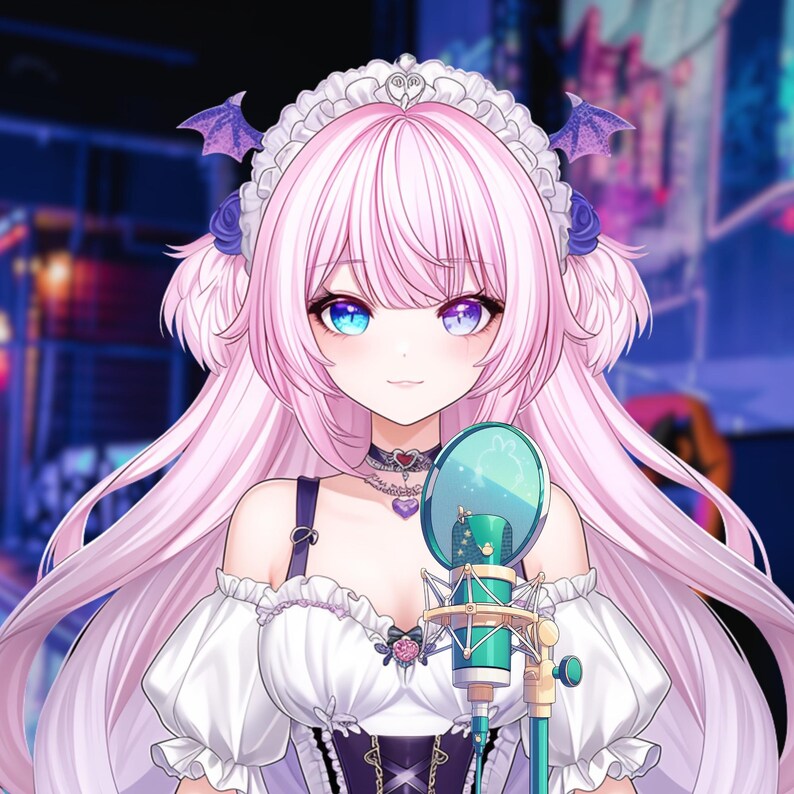 Cute Vtuber Asset Microphone - Vtuber Microphone - Kawaii Microphone ...