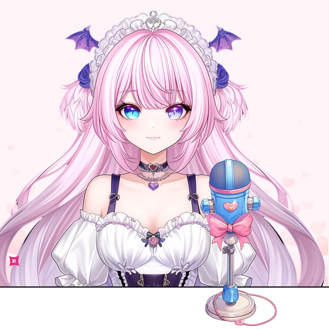 Cute Vtuber Asset Microphone - Vtuber Microphone - Kawaii Microphone ...