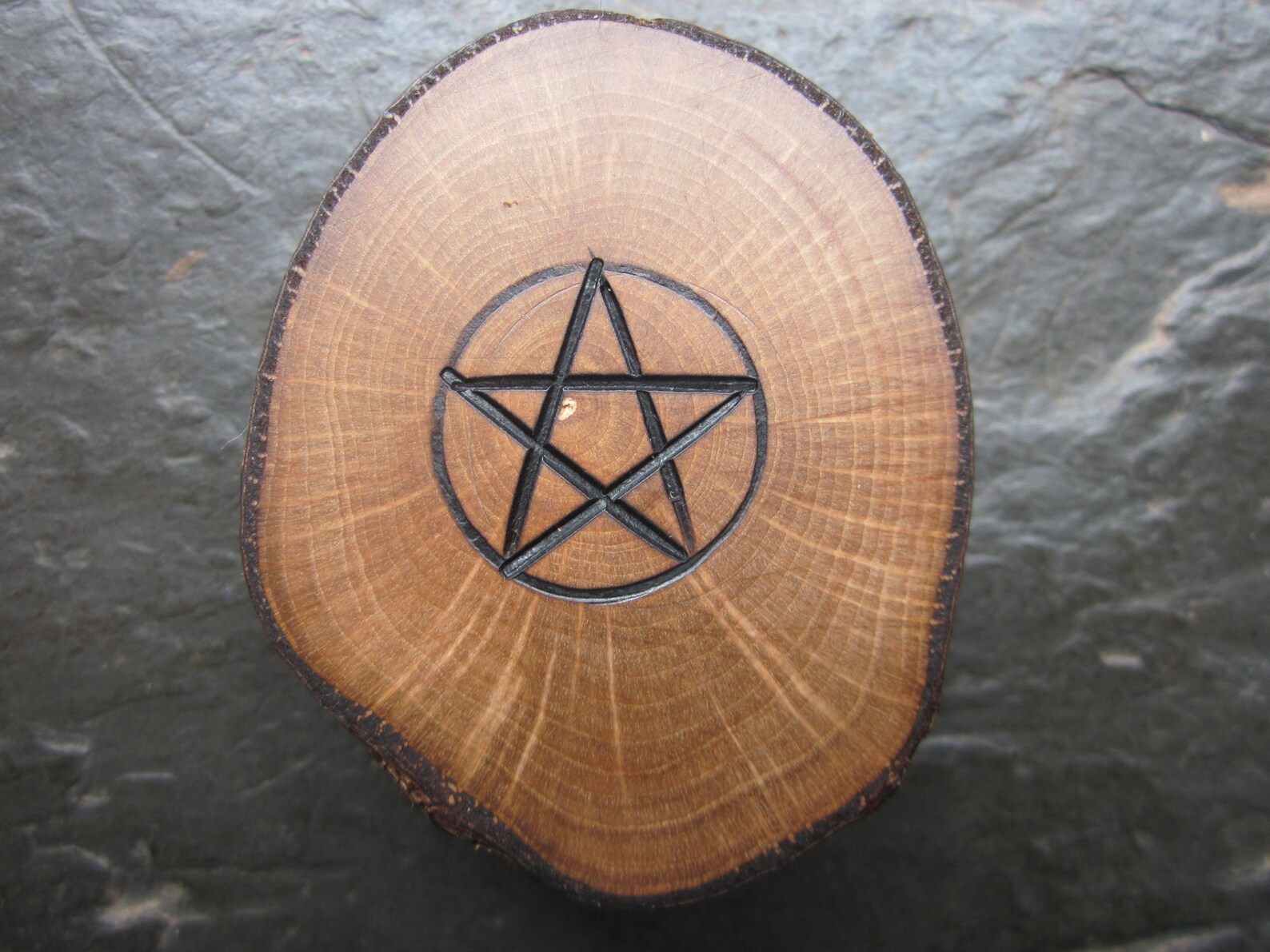 Natural Wood Double-sided Talisman - Hazel - With Thunderwheel and ...
