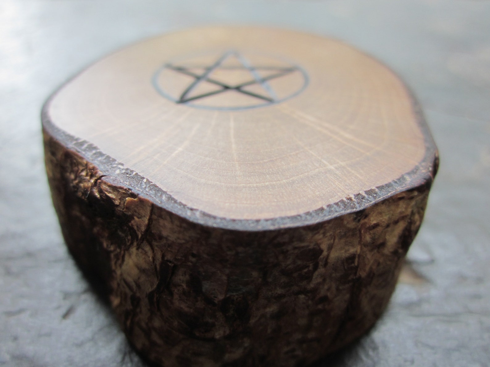 Natural Wood Double-sided Talisman - Hazel - With Thunderwheel and ...