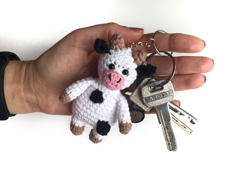 Cow Crochet Pattern, Cow Amigurumi, Crochet Keychain - Etsy