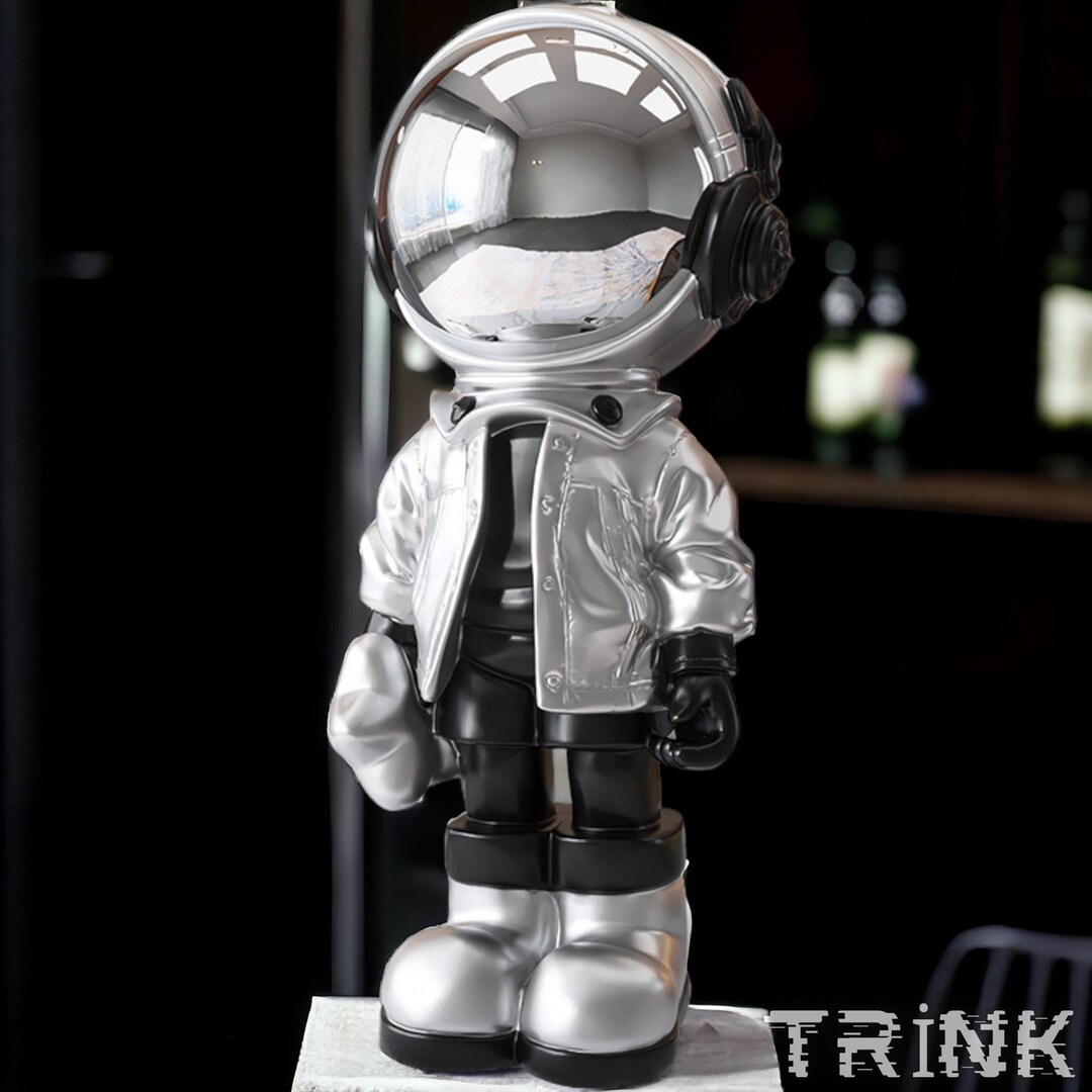 Chrome Astronaut Spaceman Statue Sculpture Home Decor Pop Art, Custom ...