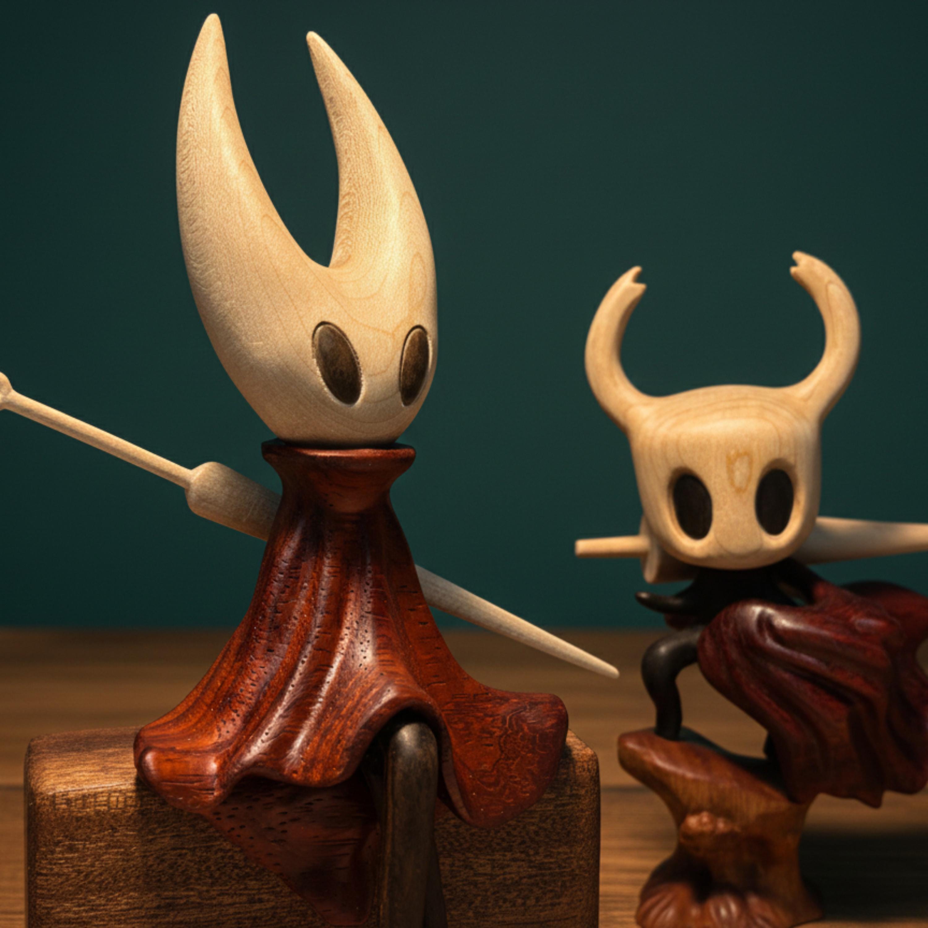 Hollow Knight Walnut Wood Figurine • Magnetic Gamer Sculpture - Etsy