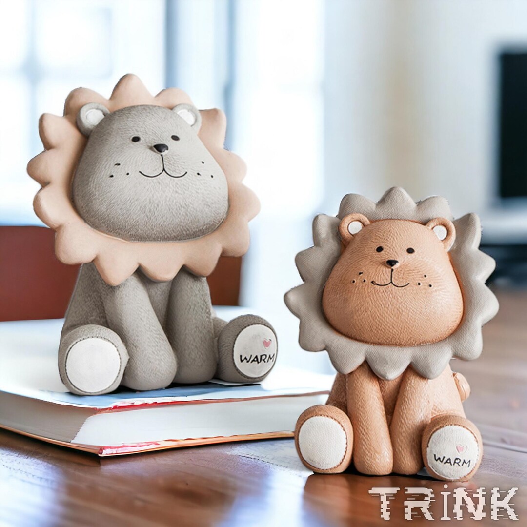 Cartoon Cute Lion Kids Piggy Bank Home Bedroom Decor Storage, Adorable ...