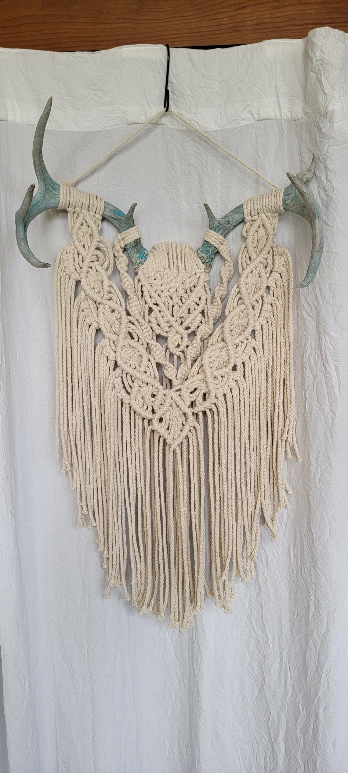 The Antlers - Macrame Deer Antlers, Wall Hanging, Boho, Cottage Core ...