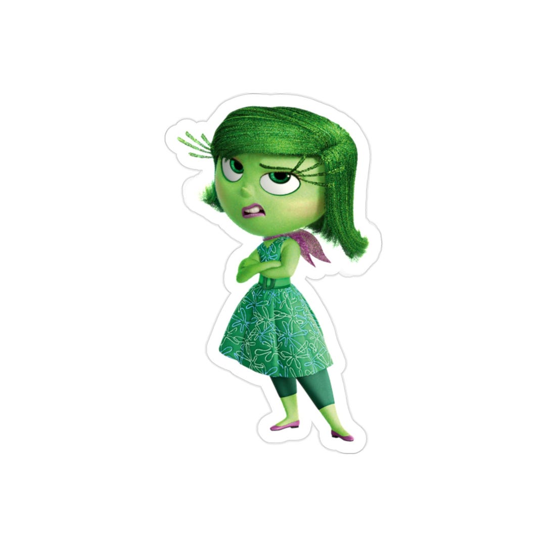 Inside Out Disgust Transparent Outdoor Stickers, Die-cut, Marvel Laptop ...