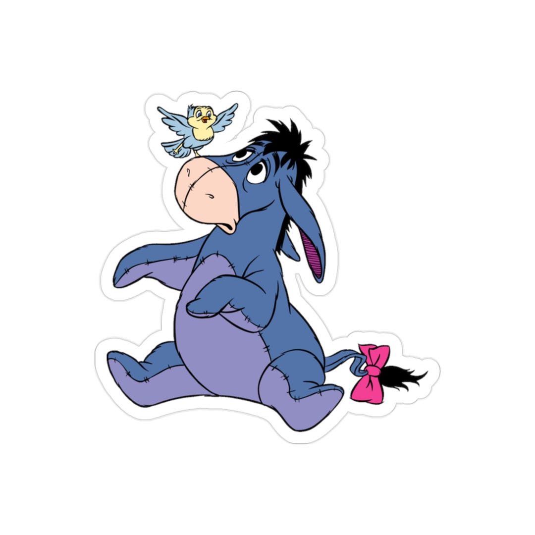 Eeyore From Winnie the Pooh Transparent Outdoor Stickers, Die-cut ...