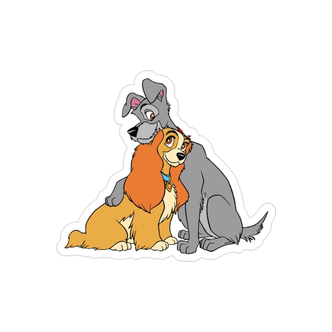 Lady and the Tramp Transparent Outdoor Stickers, Die-cut, Marvel Laptop ...