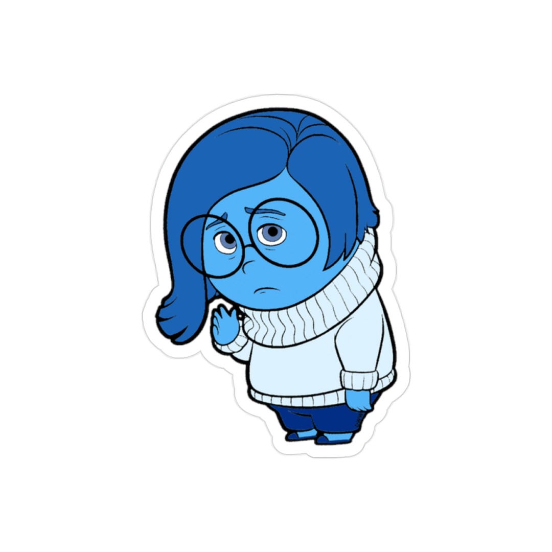 Inside Out Sadness Transparent Outdoor Stickers, Die-cut, Marvel Laptop ...
