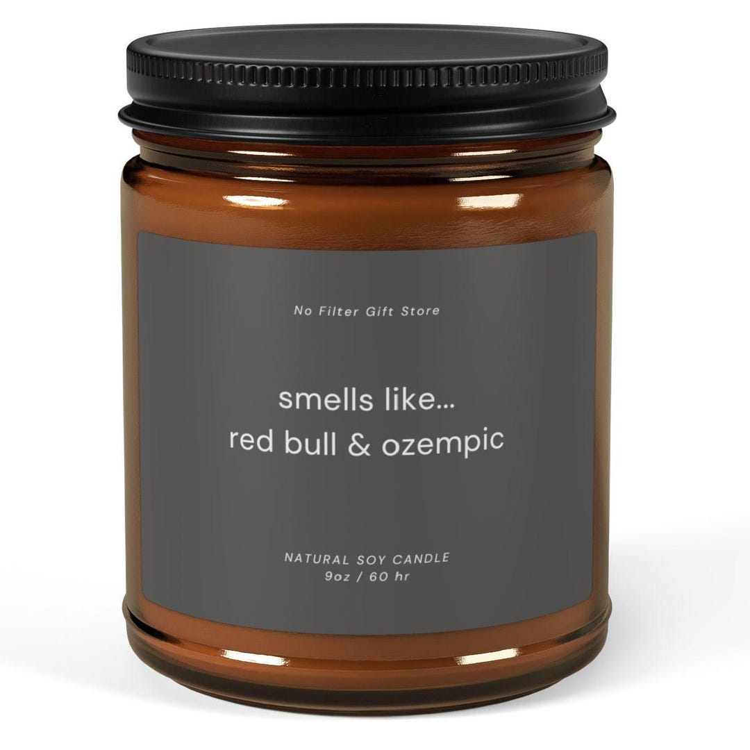 Smells Like Red Bull and Ozempic Gag Gift Soy Candle Christmas Gifts ...