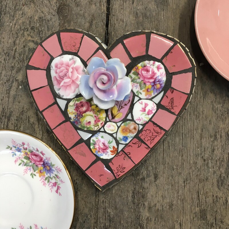 Mosaic Hearts - Etsy