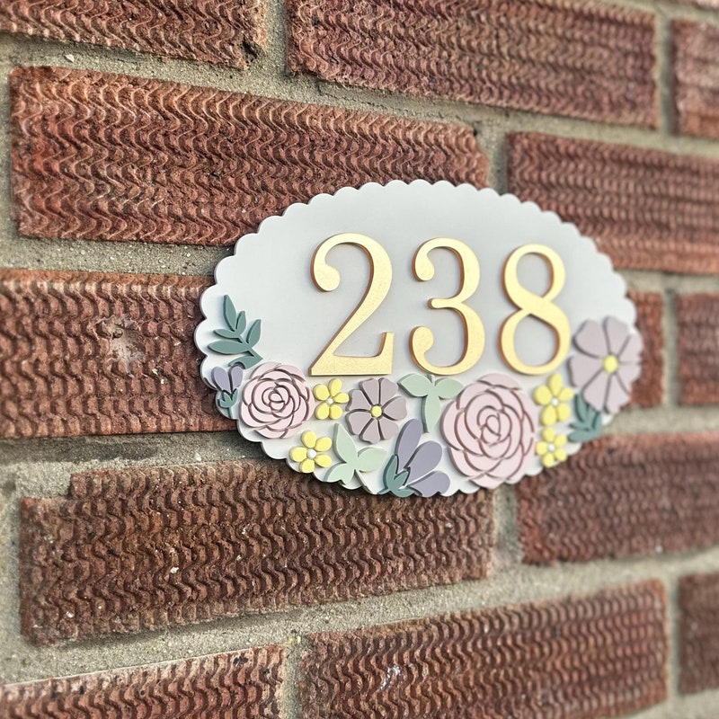 Mosaic House Number - Etsy UK