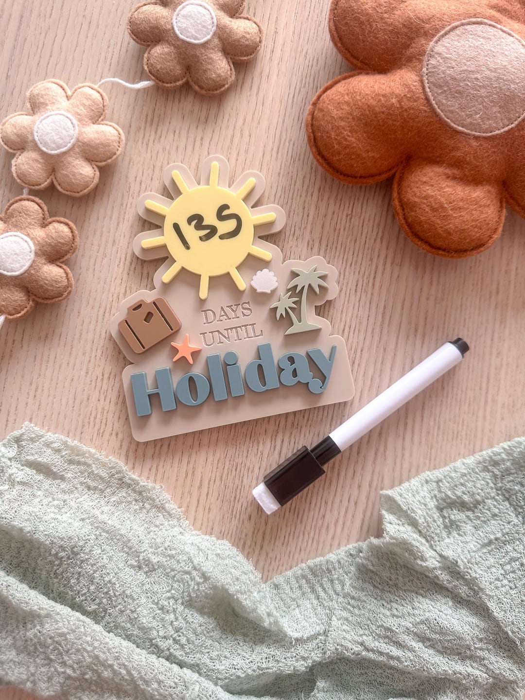 Acrylic Magnet Holiday Countdown Sign: Vacation Decor - Etsy