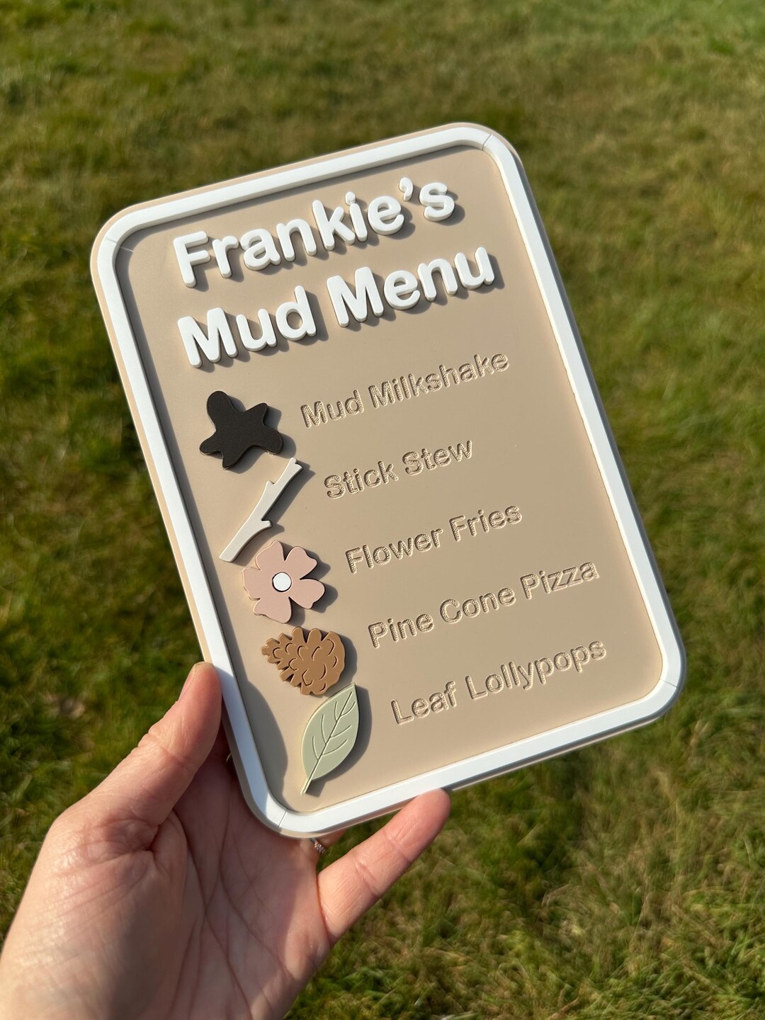 Handmade Mud Kitchen Menu Sign: Acrylic Kids Outdoor Decor - Etsy