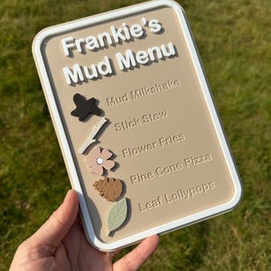 Handmade Mud Kitchen Menu Sign: Acrylic Kids Outdoor Decor - Etsy