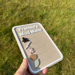 Handmade Mud Kitchen Menu Sign: Acrylic Kids Outdoor Decor - Etsy