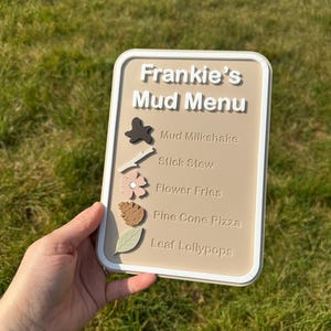 Handmade Mud Kitchen Menu Sign: Acrylic Kids Outdoor Decor - Etsy