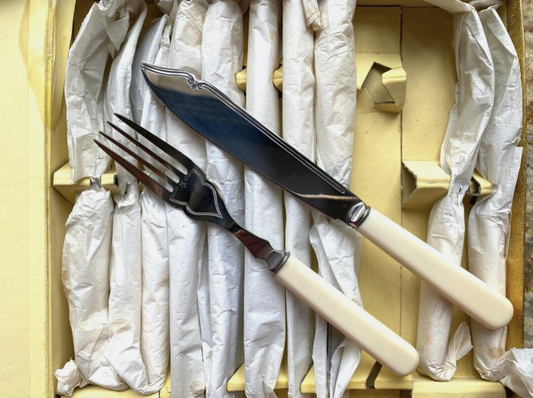 Vintage Firth Staybrite Fish Eaters Silver Plated 6 X Settings - Etsy