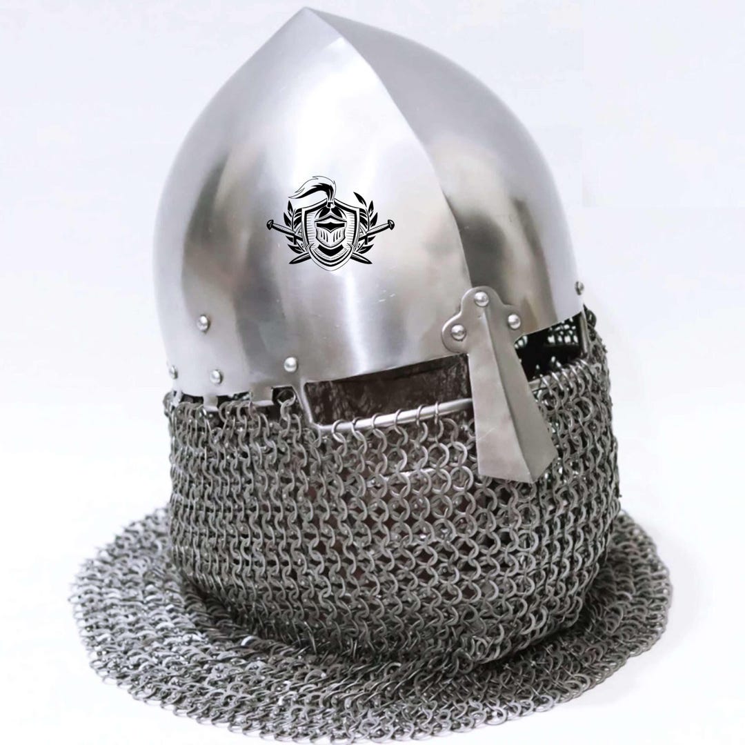 Medieval Conical Helmet: Mild Steel SCA Combat LARP Reenactment - Etsy