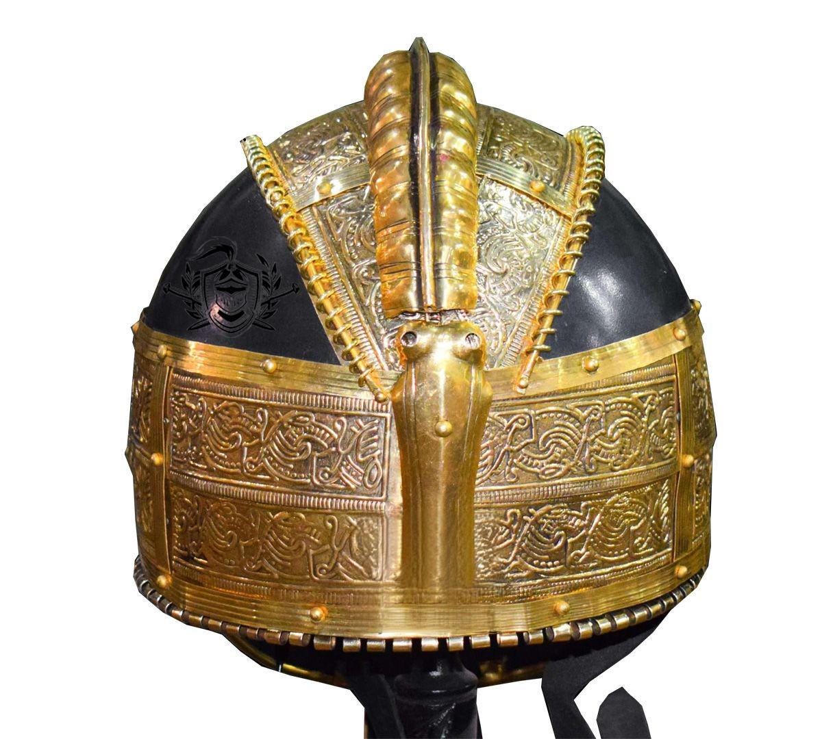 SCA Vendel Helmet Viking 16 Gauge Helmet for Larp & Reenactment Armor ...