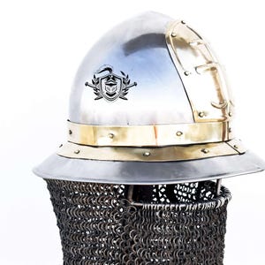Medieval Byzantine Kettle Hat Helmet: Mild Steel Reenactment Armor - Etsy