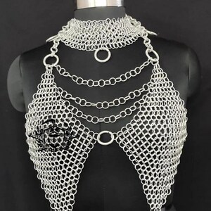 10 Mm Chainmail Butted Halter Top for Women, Aluminum Butted Chainmail ...