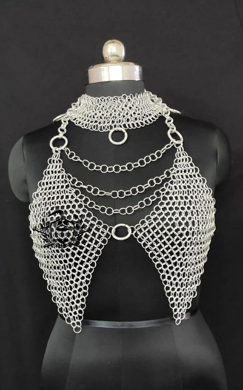10 Mm Chainmail Butted Halter Top for Women, Aluminum Butted Chainmail ...