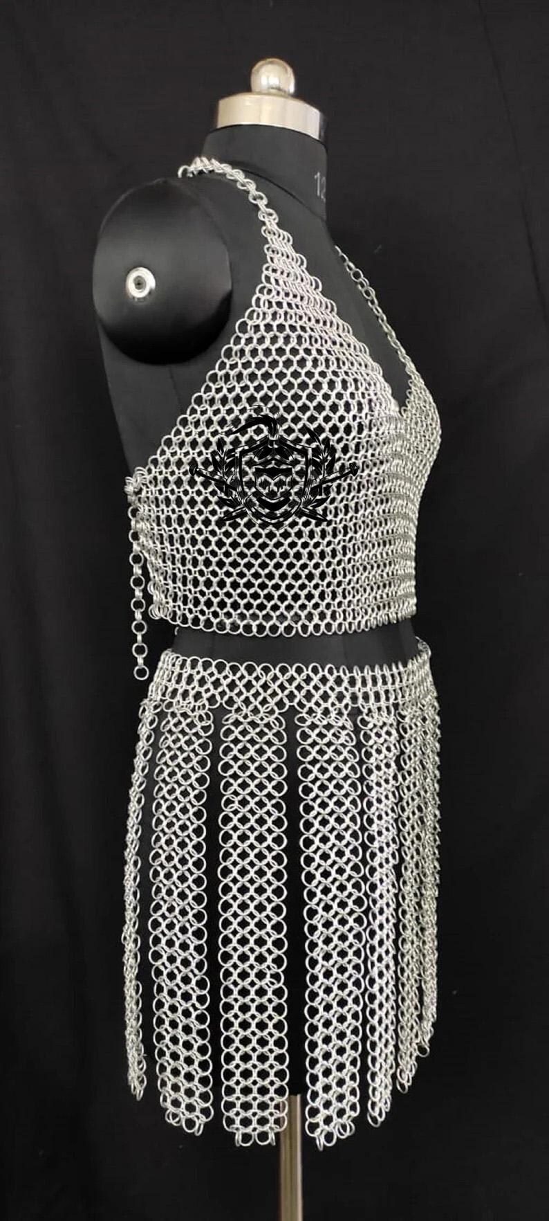 10 Mm Butted Chainmail Top and Skirt for Women, Aluminum Butted ...