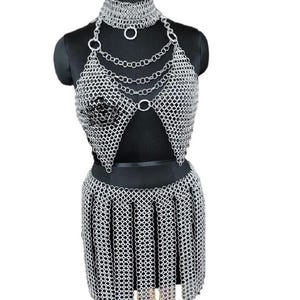 Fantasy Chainmail Top and Skirt for Women, 10 Mm Aluminium Butted ...