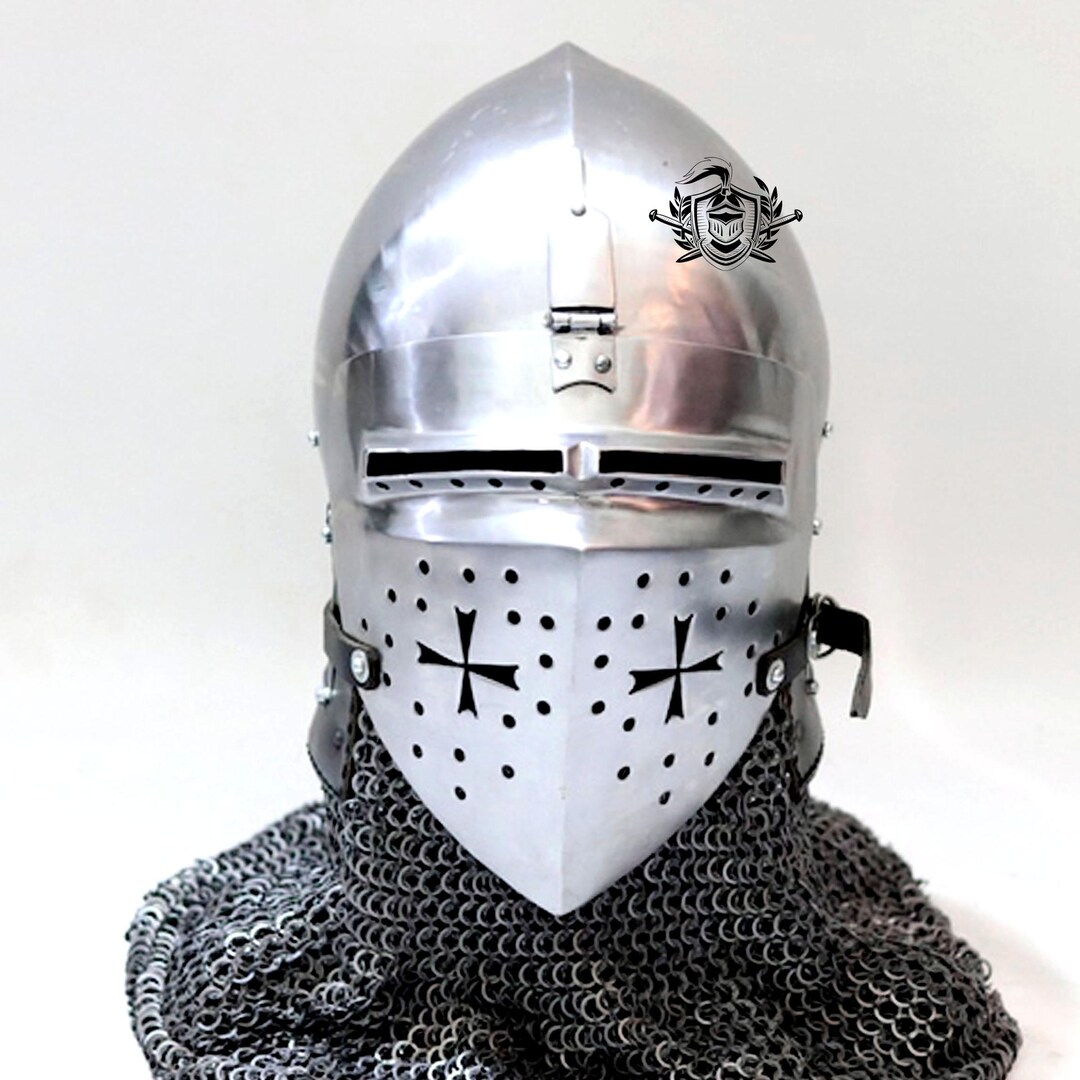 Buy Medieval Klapvisor Helmet: Mild Steel SCA Combat LARP Reenactment ...