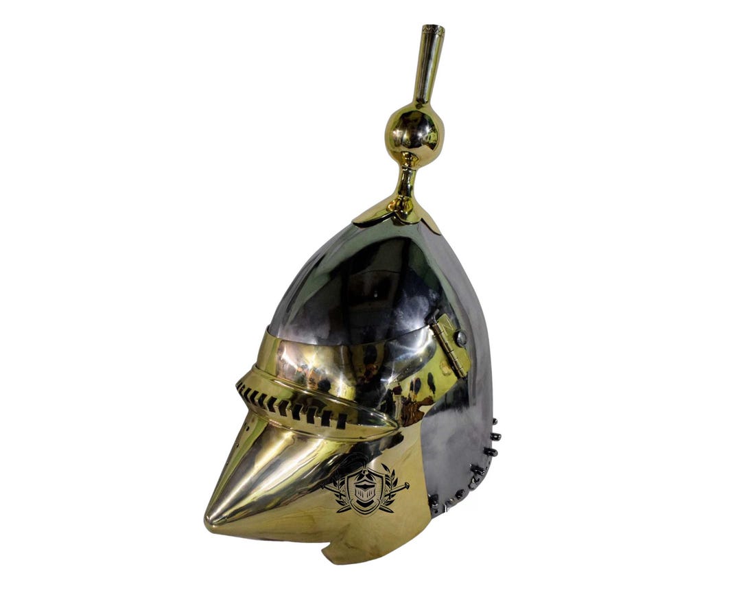 Medieval Pigface Bascinet Helmet Mild Steel Reenactment Bascient Helmet ...