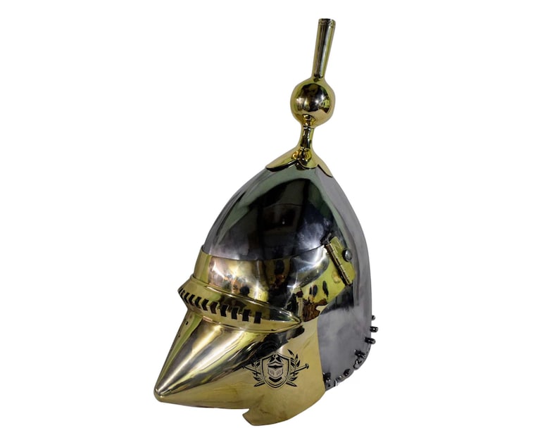 Medieval Pigface Bascinet Helmet Mild Steel Reenactment Bascient Helmet ...