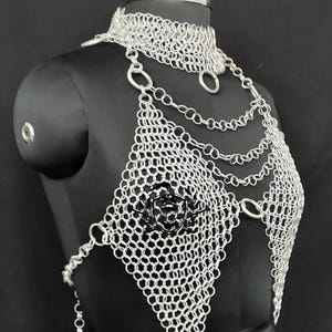 10 Mm Chainmail Butted Halter Top for Women, Aluminum Butted Chainmail ...